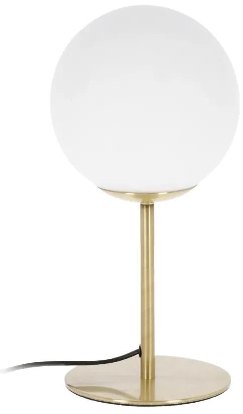 OnaDnes -20% Bílá skleněná stolní lampa Kave Home Mahala 28 cm