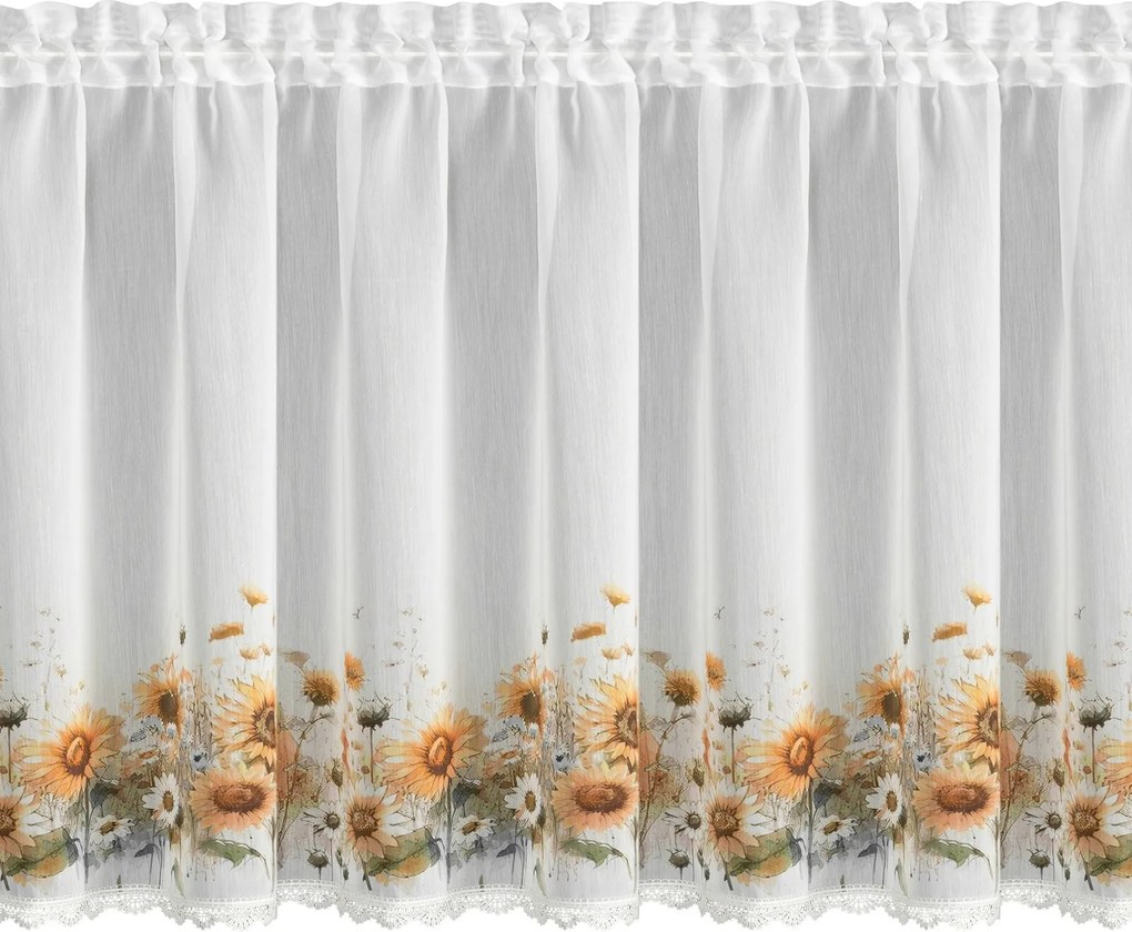KRÁTKÁ ZÁCLONA NA PÁSCE SUNFLOWER 150X70 CM KVĚTY