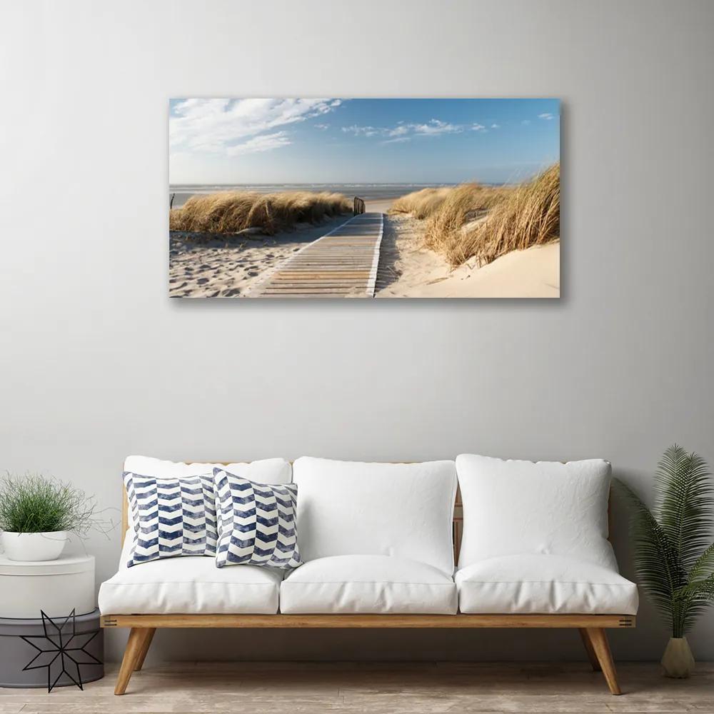 Obraz na plátně Pláž Stezka Krajina 120x60 cm