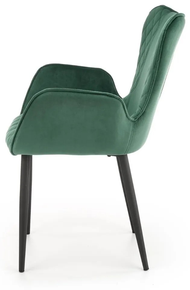 Jídelní židle Duran, zelená / černá