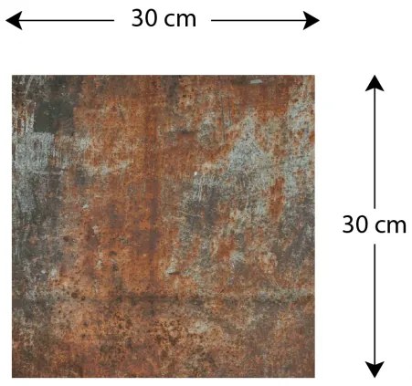 Skříňka na klíče se skleněným obrazem - magnetická rezavý plech