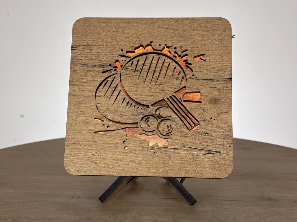 Li-Go "Ping Pong" lampa 19x19cm provedení povrchu: dub světlý