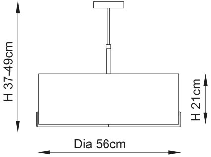 Endon 95834 - Lustr na tyči HAYFIELD 3xE27/40W/230V matný chrom/béžová