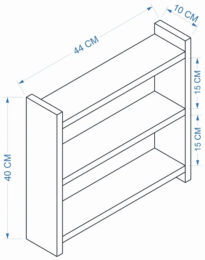 Kuchyňská police Cosmic Sapphire Oak