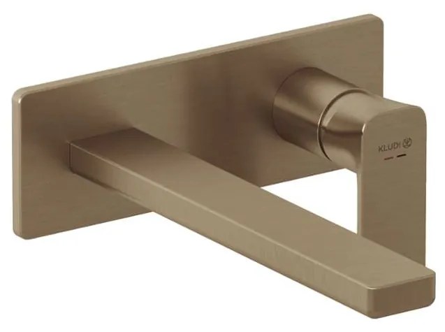 Kludi Renon - Umyvadlová baterie pod omítku, 2-otvorová instalace, kartáčovaný bronz 42245N175