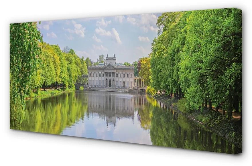 Obrazy na plátně Varšavský Palác lesního jezera 140x70cm