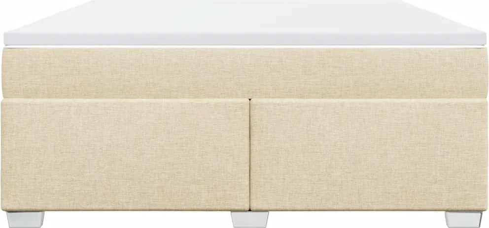 Box spring postel s matrací krémová 180x200 cm textil 3285156