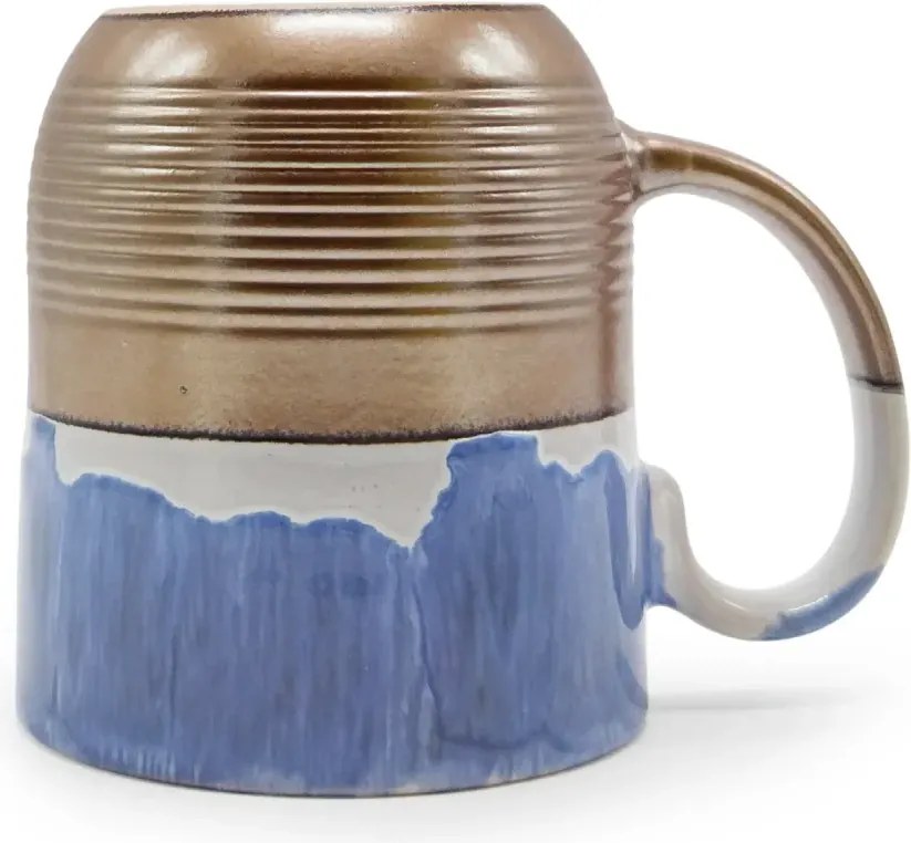 Kameninový hrnek Copper, 450 ml – industriální design, reaktivní glazura