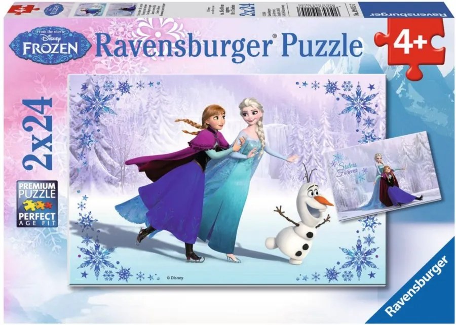 Ravensburger puzzle ledové království: sestry navždy 2x24 dílků