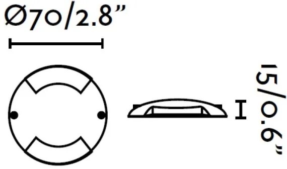 FARO 70547 - LED Venkovní zápustné svítidlo KEENAN LED/0,8 W/12V IP67