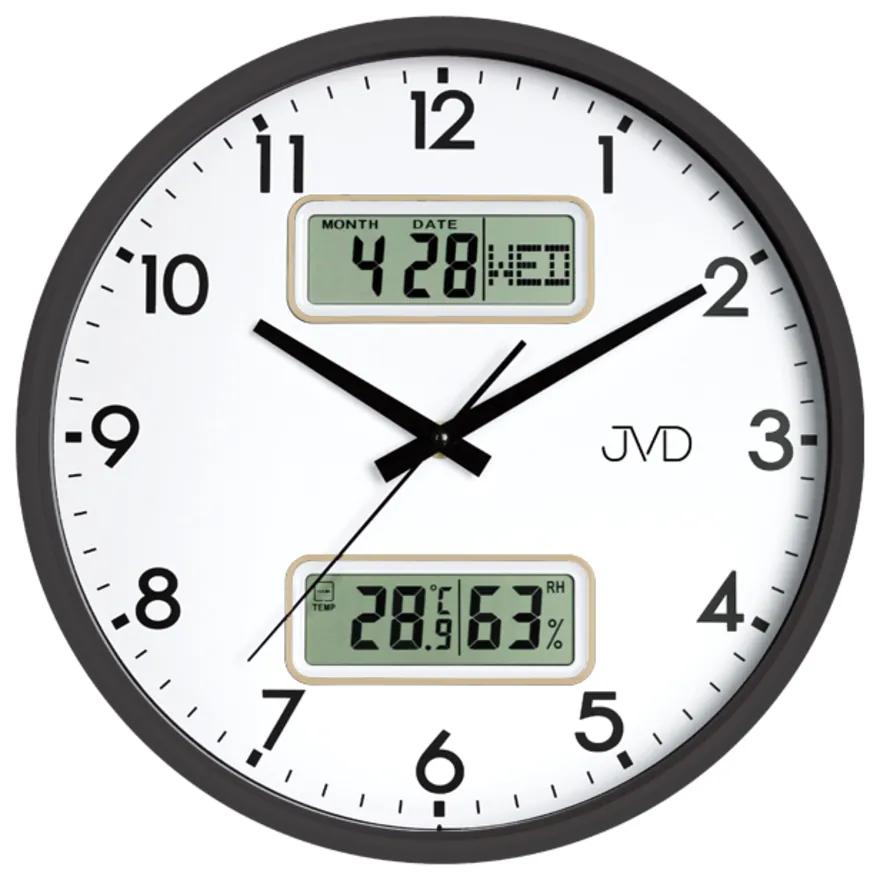 JVD Nástěnné netikající tiché hodiny s podsvícením JVD DH239.2