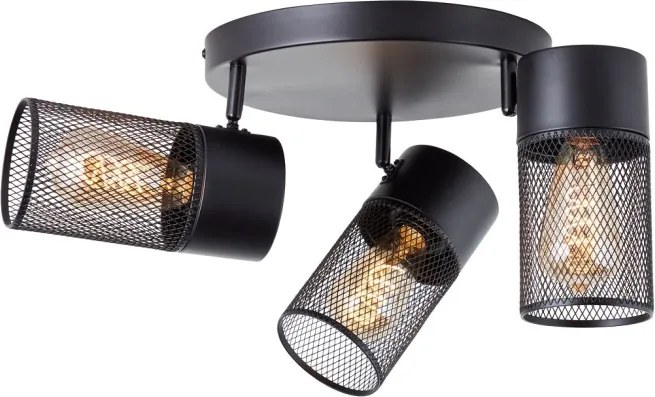 Brilliant 99725/76 Stropní kulaté svítidlo KAMOLO černý kov