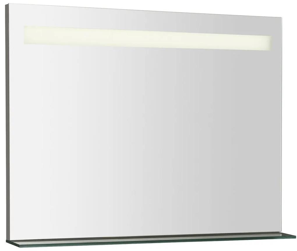 Sapho BRETO LED podsvícené zrcadlo s policí 800x608mm