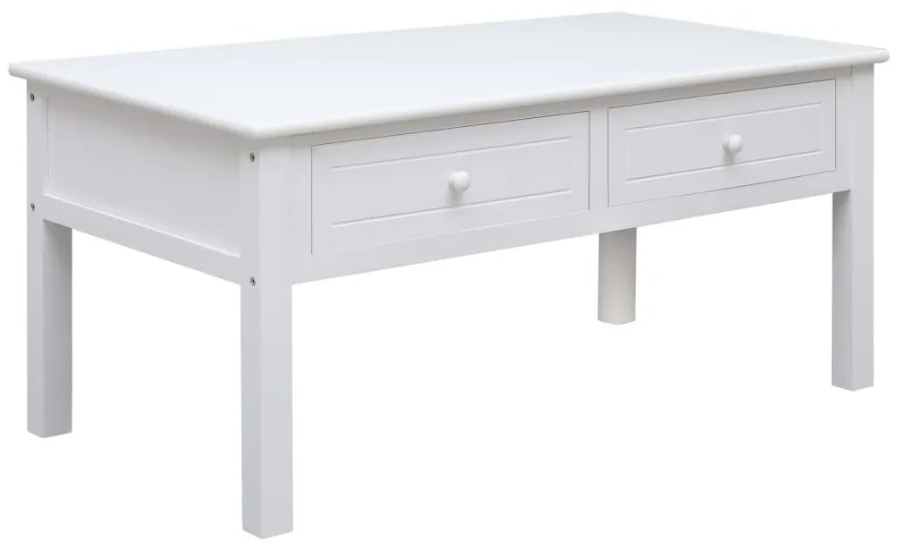 284137 vidaXL Konferenční stolek bílý 100 x 50 x 45 cm dřevo