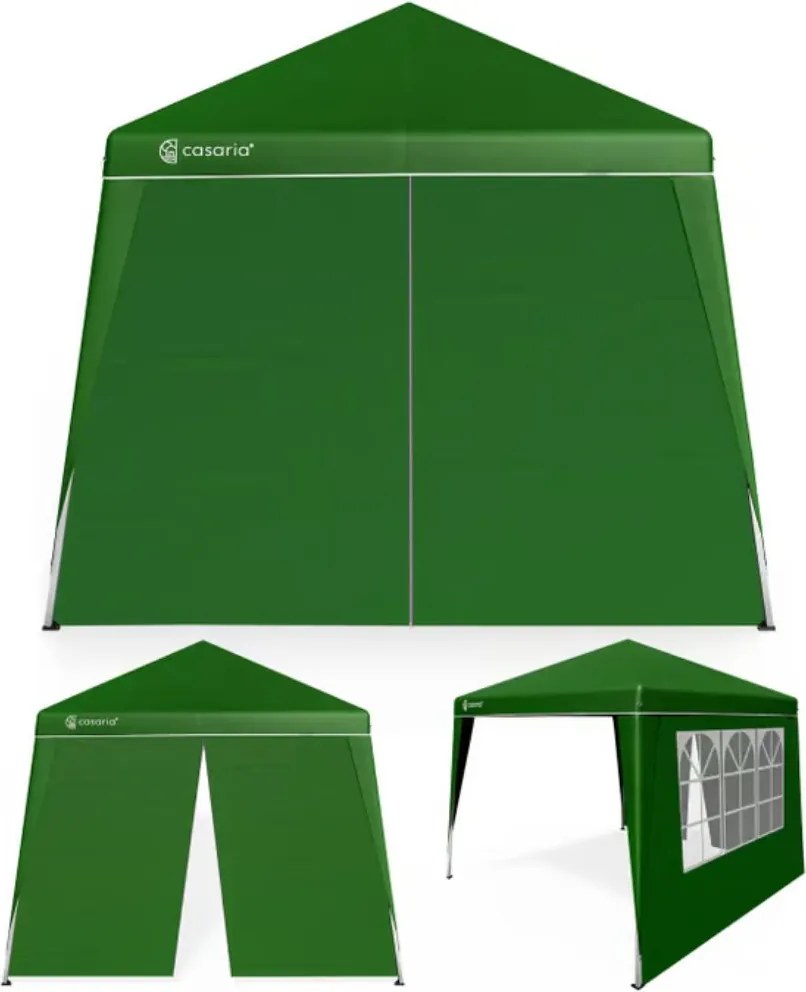 Párty stan / pavilon CAPRI PLUS se 2 bočními stěnami, 3×3 m, zelená Casaria