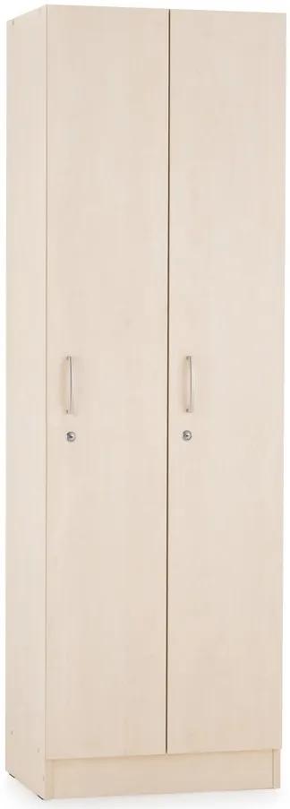 Rauman Dřevěná šatní skříňka Visio 60 x 42 x 190 cm - 2 oddíly Barva: Třešeň