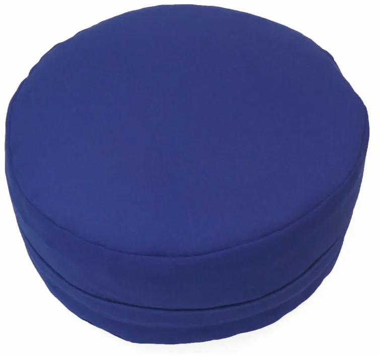 S radostí - vlastní výroba Pohankový sedák jednobarevný - modrý Velikost: ∅30 x v12 cm