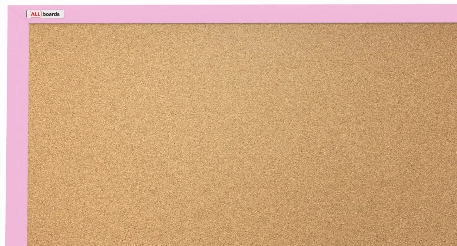 Allboards,Korková nástěnka v barevném dřevěném rámu 120x90 cm – Růžová,TK129P