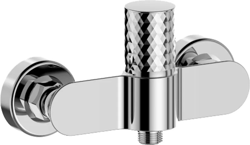 Mereo Mereo, Sprchová nástěnná baterie, Viana diamant, bez příslušenství, 150 mm, chrom, MER-CBE60103A