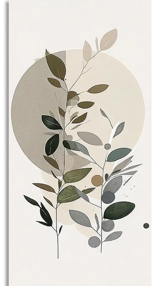 Obraz minimalistické rostlinky s bohémským nádechem - 50x100