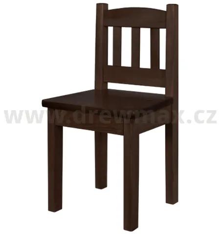 Drewmax AD241 - Jídelní židlička z masivní borovice  v.30cm - Ořech