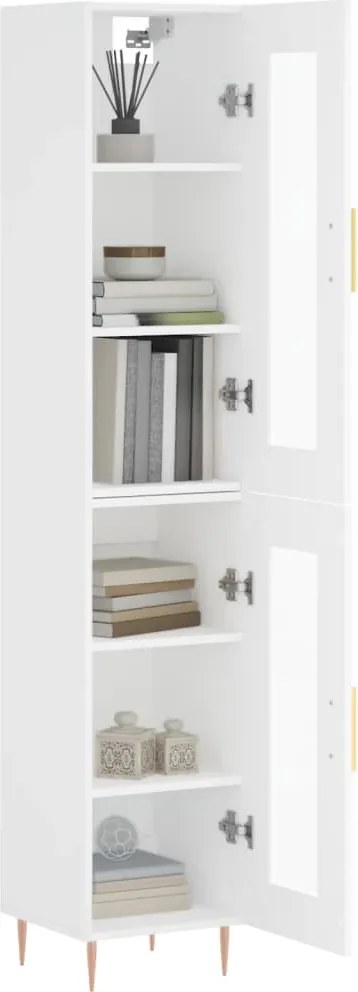 Skříň highboard bílá 34,5 x 34 x 180 cm kompozitní dřevo 3199417
