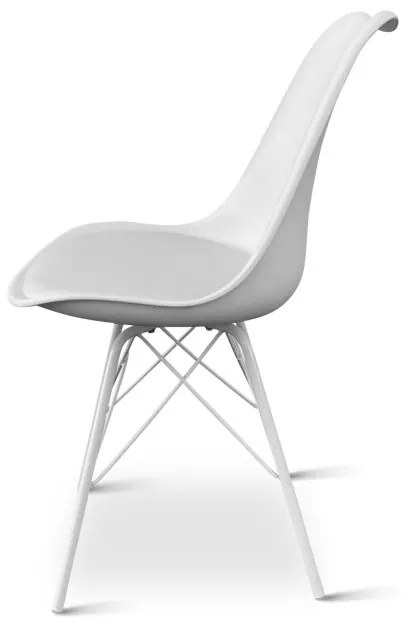 TEXIM Moderní jídelní židle Eco bílá 2 ks
