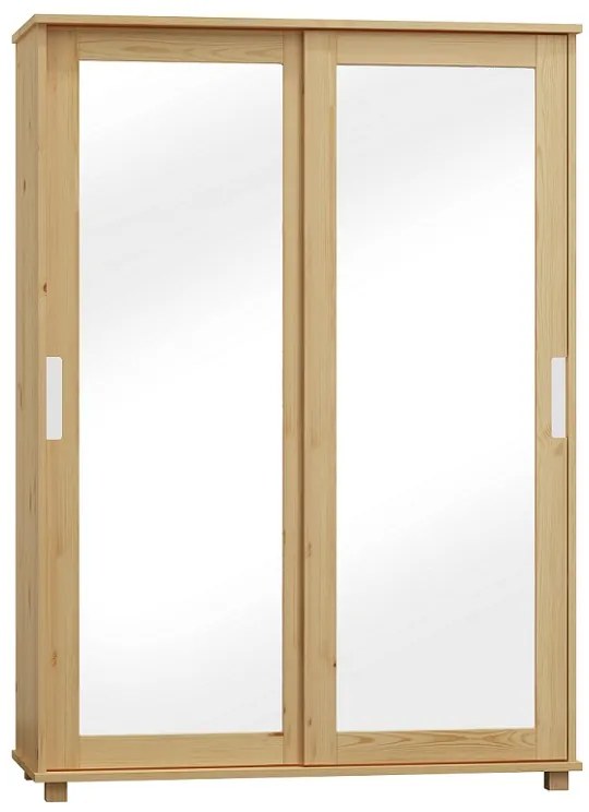 Skříň z masivu Felix - zrcadlové posuvné dveře - Barva bílá šířka 90 cm