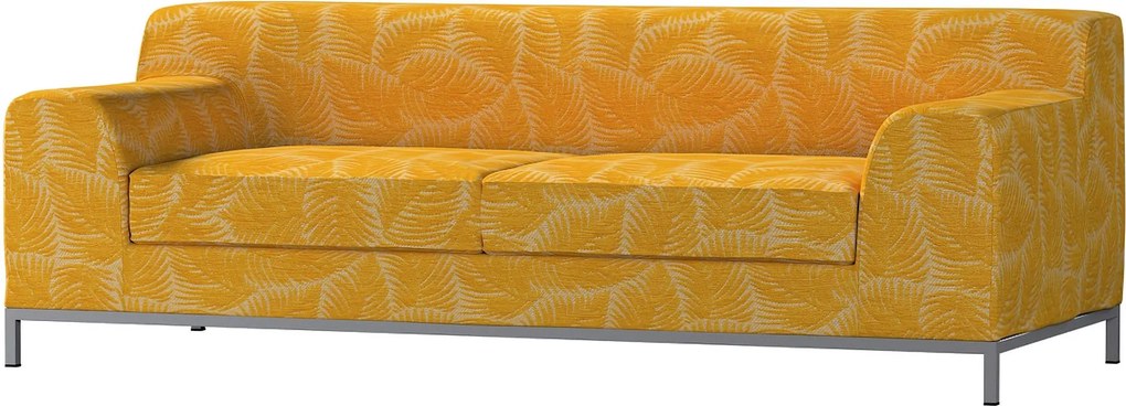 Potah na pohovku IKEA Kramfors 3-místná barva žlutá látka pletený vzor, vzorované
