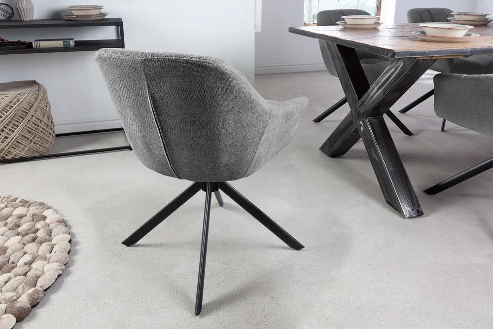 Designová otočná židle Vallerina tmavě šedá