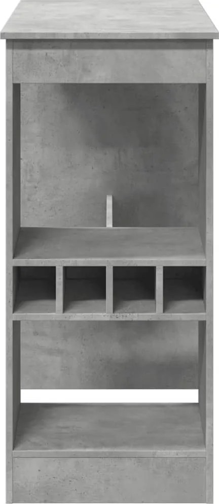 vidaXL Barový stůl s regály 90 x 47,5 x 103,5 cm kompozit [854337] Barva: kouřový dub
