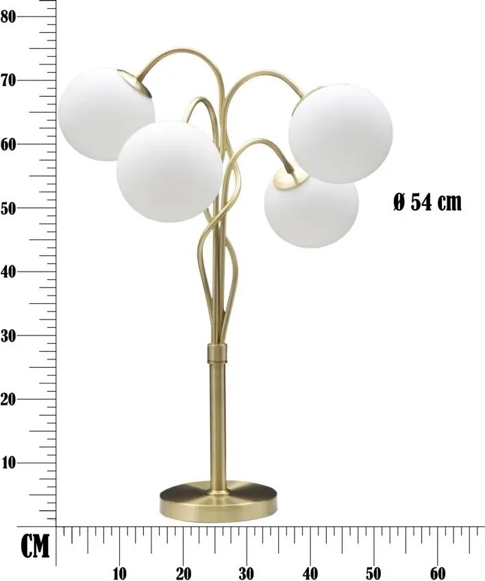 Stolní lampa Glamy 4 Light 74 cm zlatá