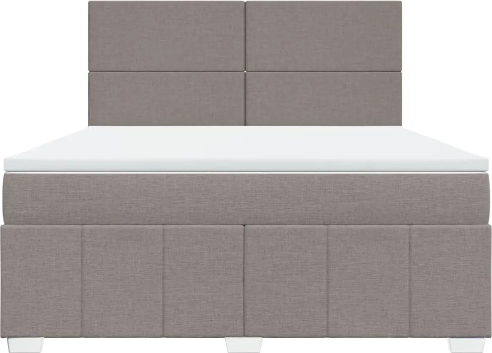 Box spring postel s matrací taupe 180x200 cm textil 3294044