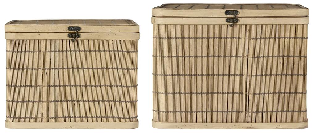 IB LAURSEN Úložný box Bamboo Large Menší, přírodní barva, dřevo