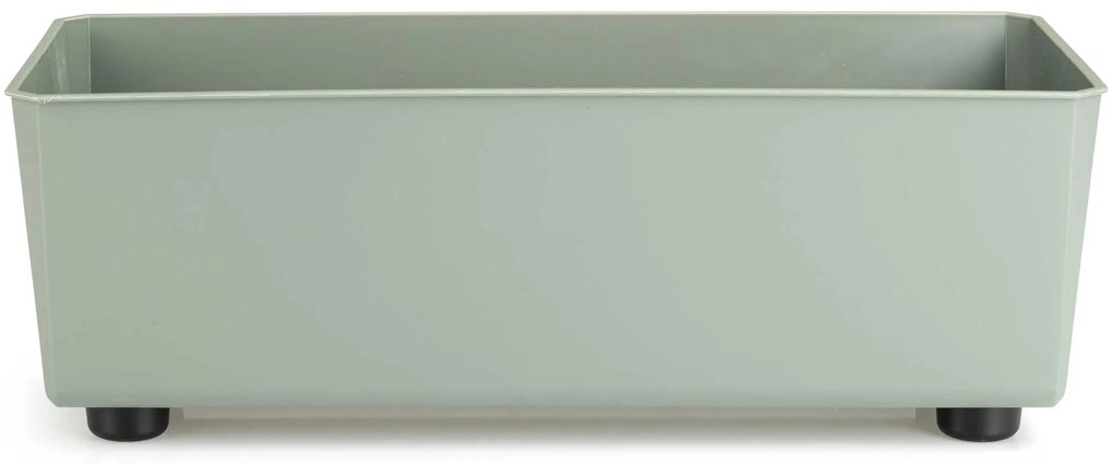 PLASTOVÝ KVĚTINÁČ SALVIA 37,5X17 CM ZELENÁ