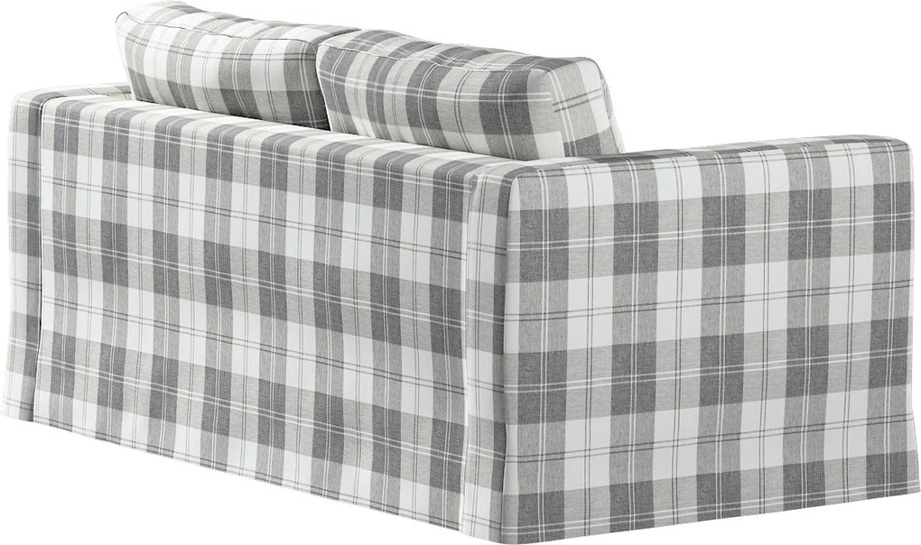 Potah na pohovku IKEA  Karlstad 2-místná , nerozkládací, dlouhý barva šedá látka pletený vzor, vzorované