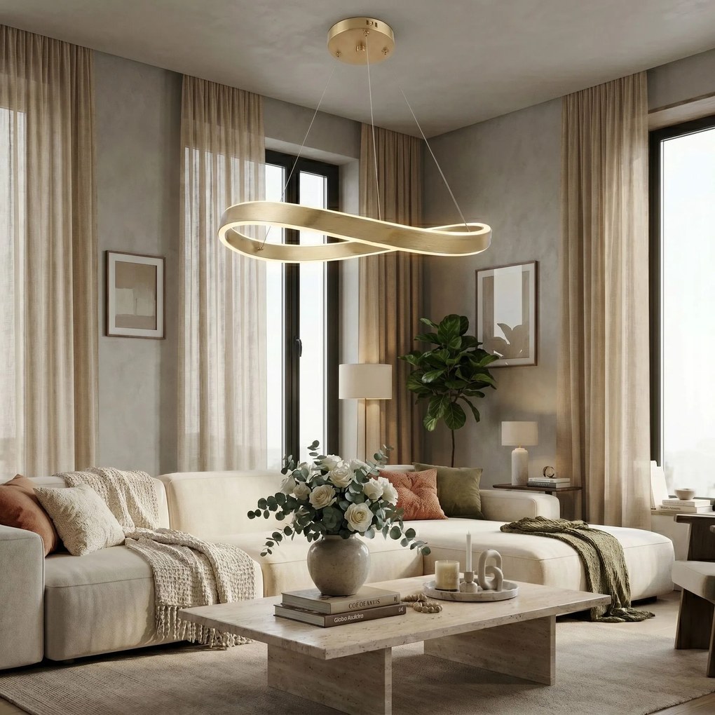 Toolight Rea, ZÁVĚSNÁ STROPNÍ SWE069-CP 80cm BRUSH GOLD, OSW-30231