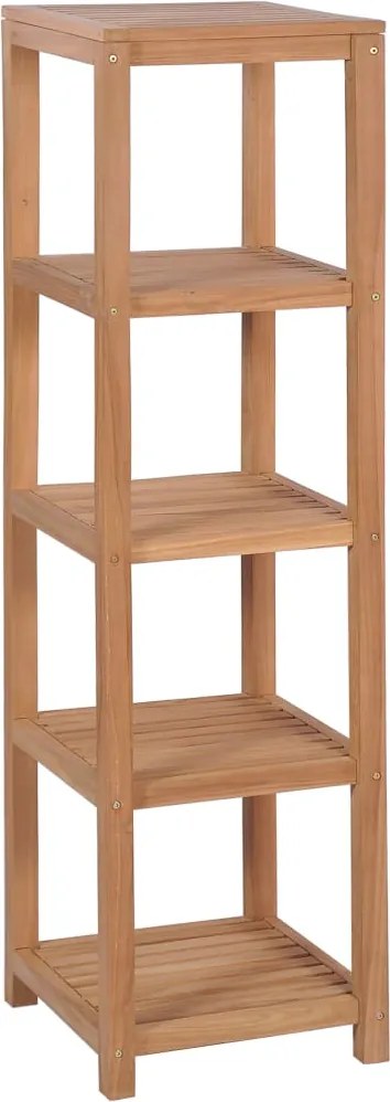 Úložná skříňka do koupelny se 4 policemi teak 42 x 42 x 165 cm 246500