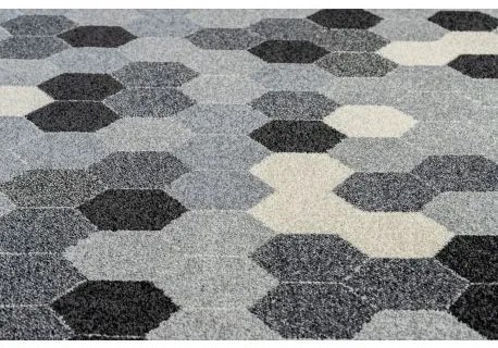 koberec HEOS 78537 šedá / krémový HEXAGON velikost 190x270 cm | krásné koberce cz