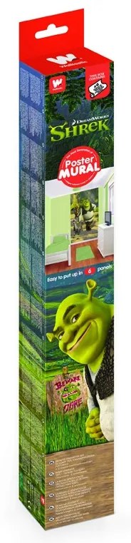 43084 3D  Fototapeta dětská obrazová Walltastic Shrek, velikost 152 x 244 cm