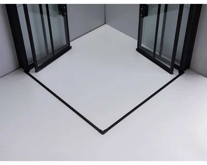 BPS-koupelny Čtvercový sprchový kout HYD-SK08M 100x100 černá/transparent