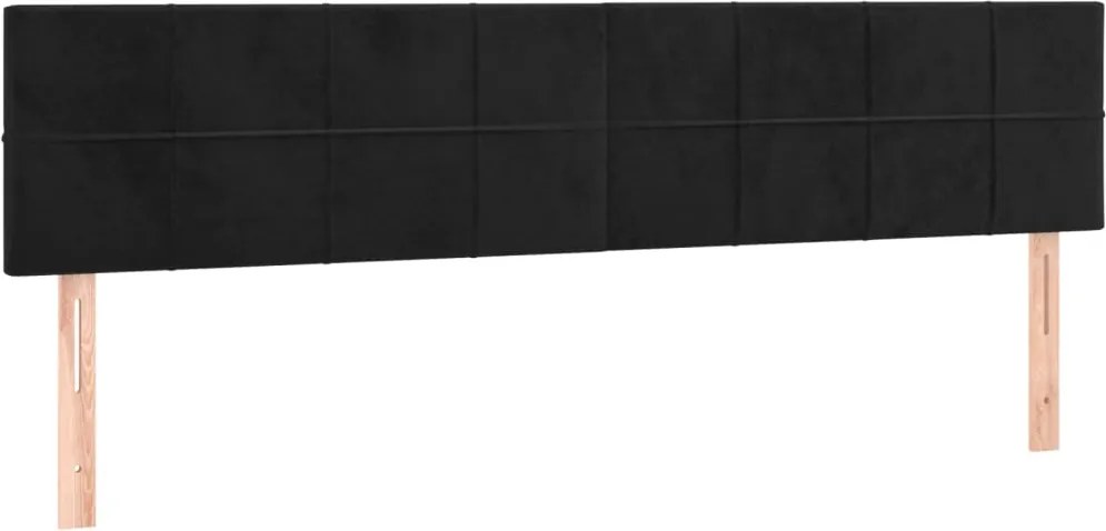 Box spring postel s matrací černá 160x200 cm samet 3141313