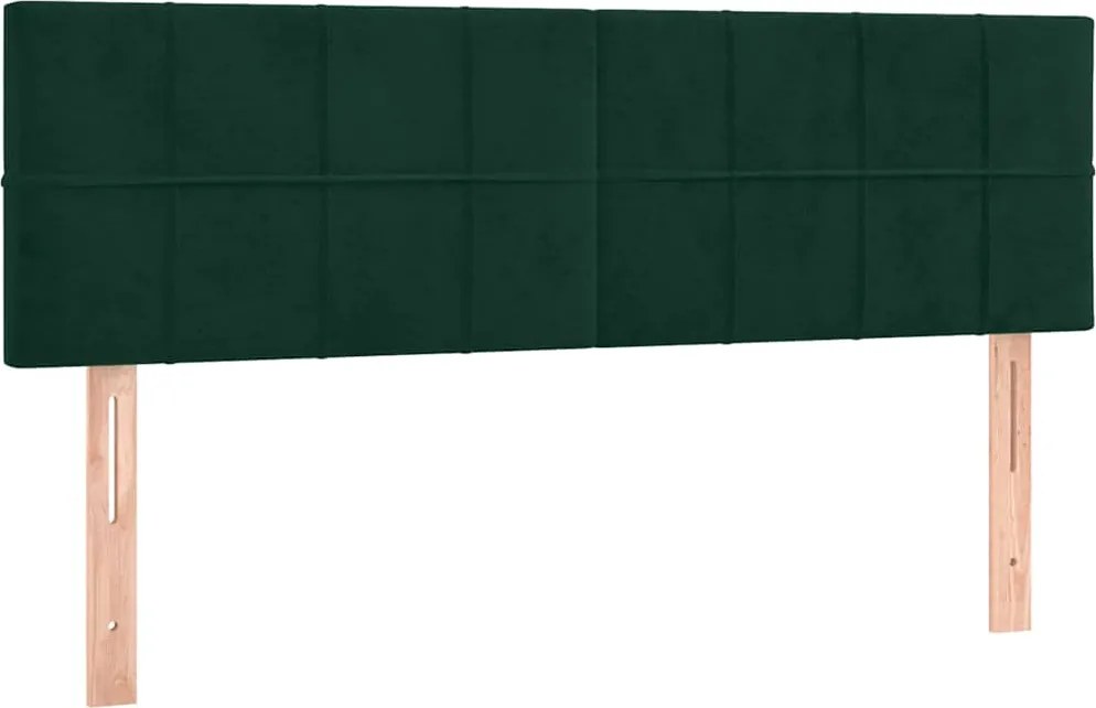 Box spring postel s matrací tmavě zelená 140x190 cm samet 3130958