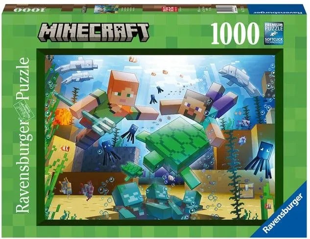 Puzzle ravensburger puzzle 171873 minecraft 1000 dílků