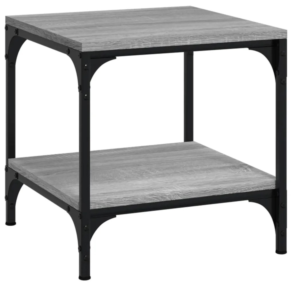 819375 vidaXL Konferenční stolek šedý sonoma 50 x 50 x 40 cm kompozitní dřevo