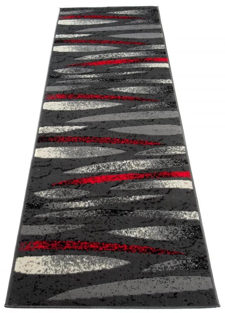 Kusový koberec PP Omin tmavě šedý atyp 70x200cm