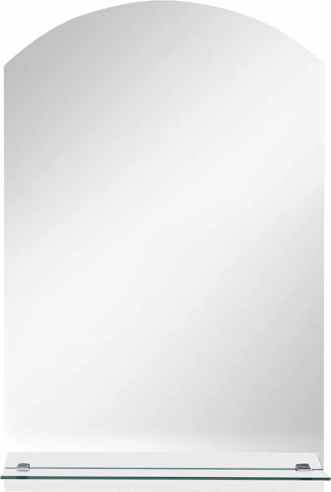 Nástěnné zrcadlo s policí 20 x 40 cm tvrzené sklo 249429