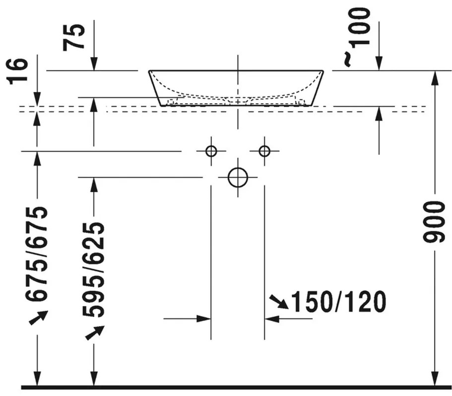 Duravit Cape Code - Umyvadlová mísa, 50x40,5 cm, bílá 233950000