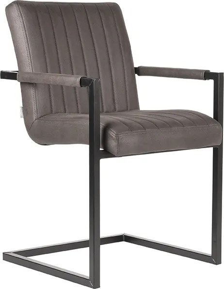 LABEL51 Dining chair Milo - Anthracite - Microfiber Color: Anthracite