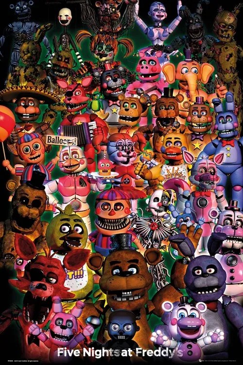 Plakát, Obraz - Five Nights At Freddy's - Ultimate Group, (61 x 91.5 cm)